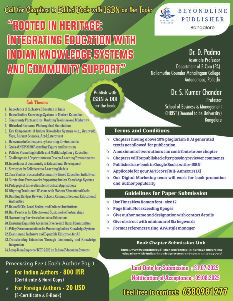 Rooted in Heritage: Integrating Education with Indian Knowledge System ...